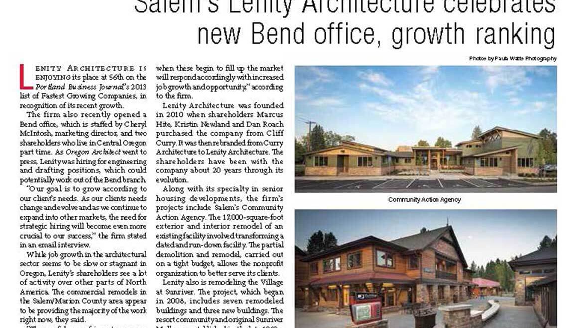 Lenity Architecture Featured in Oregon Architect - Lenity Architecture